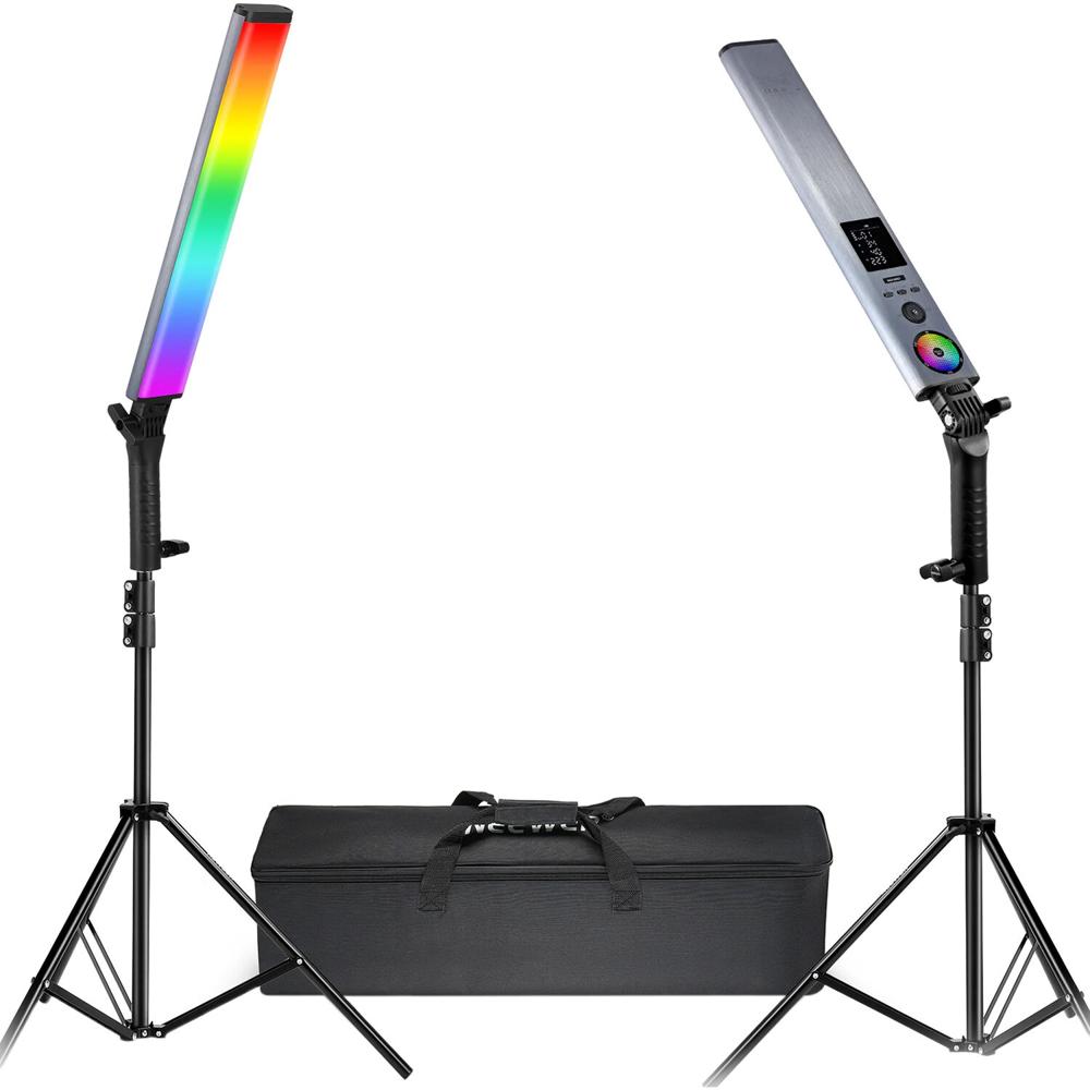 Neewer BH30S RGB LED Tube Light (16", Kit de 2 Luces con Soportes ...