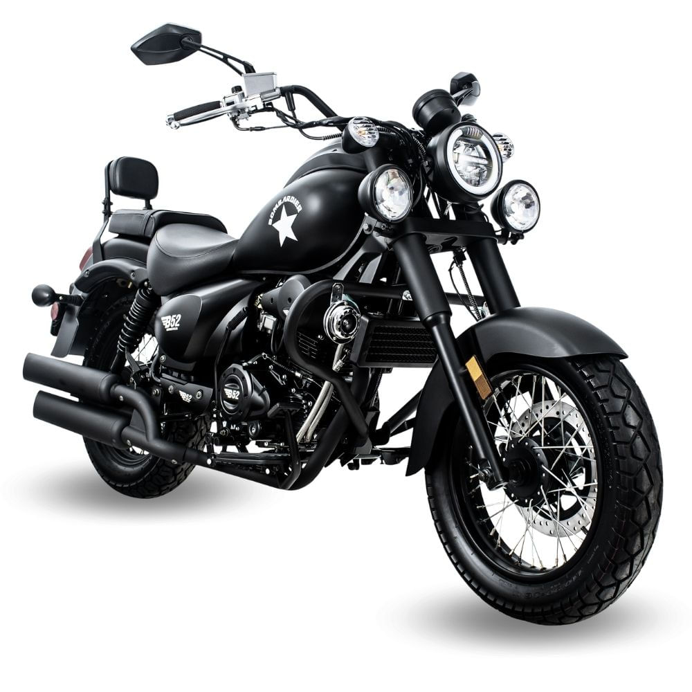 Moto Chopper B52 Bombardier 200cc Negro | Diseño y potencia - Real Plaza