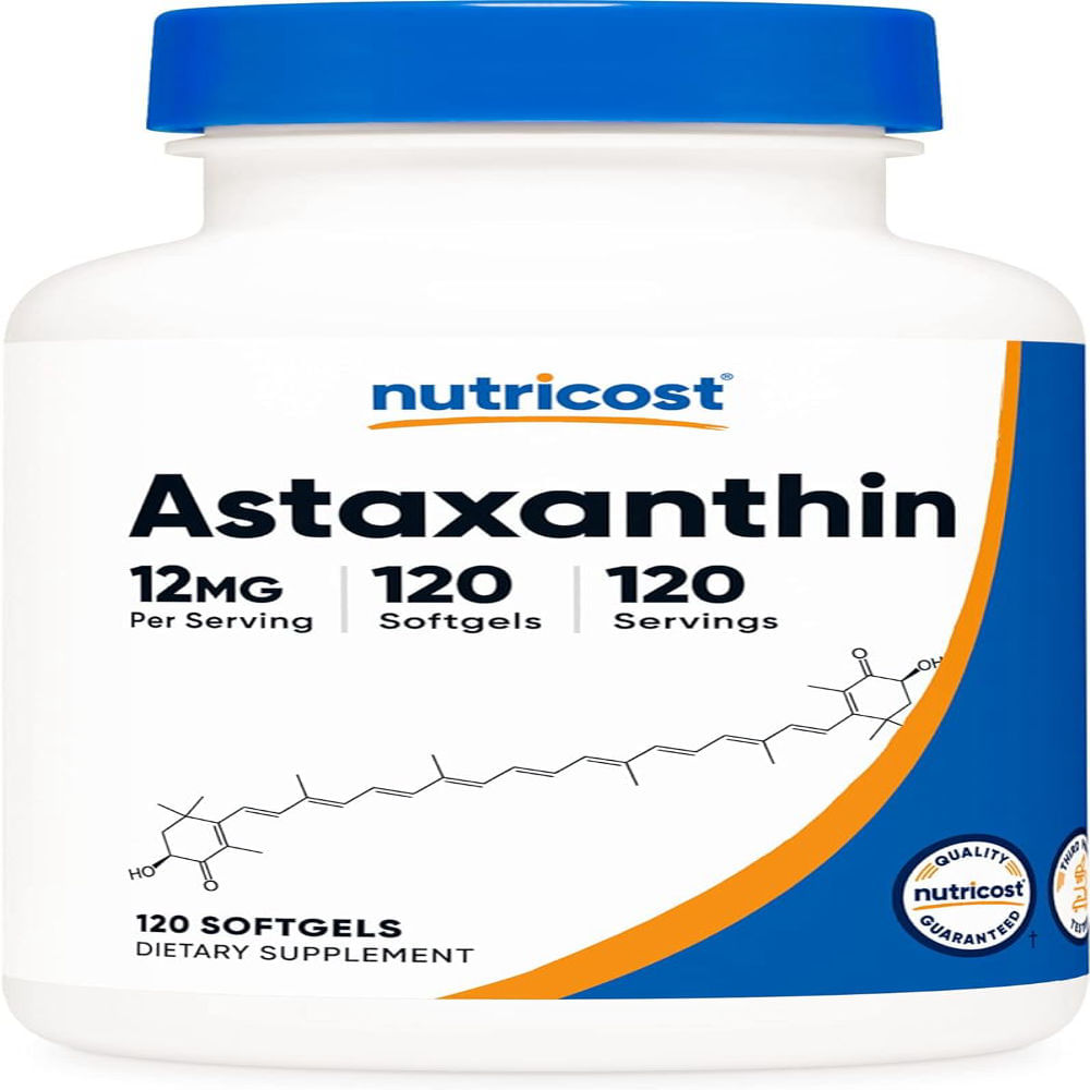 Astaxantina 120 cápsulas Nutricost | Poder antioxidante - Real Plaza