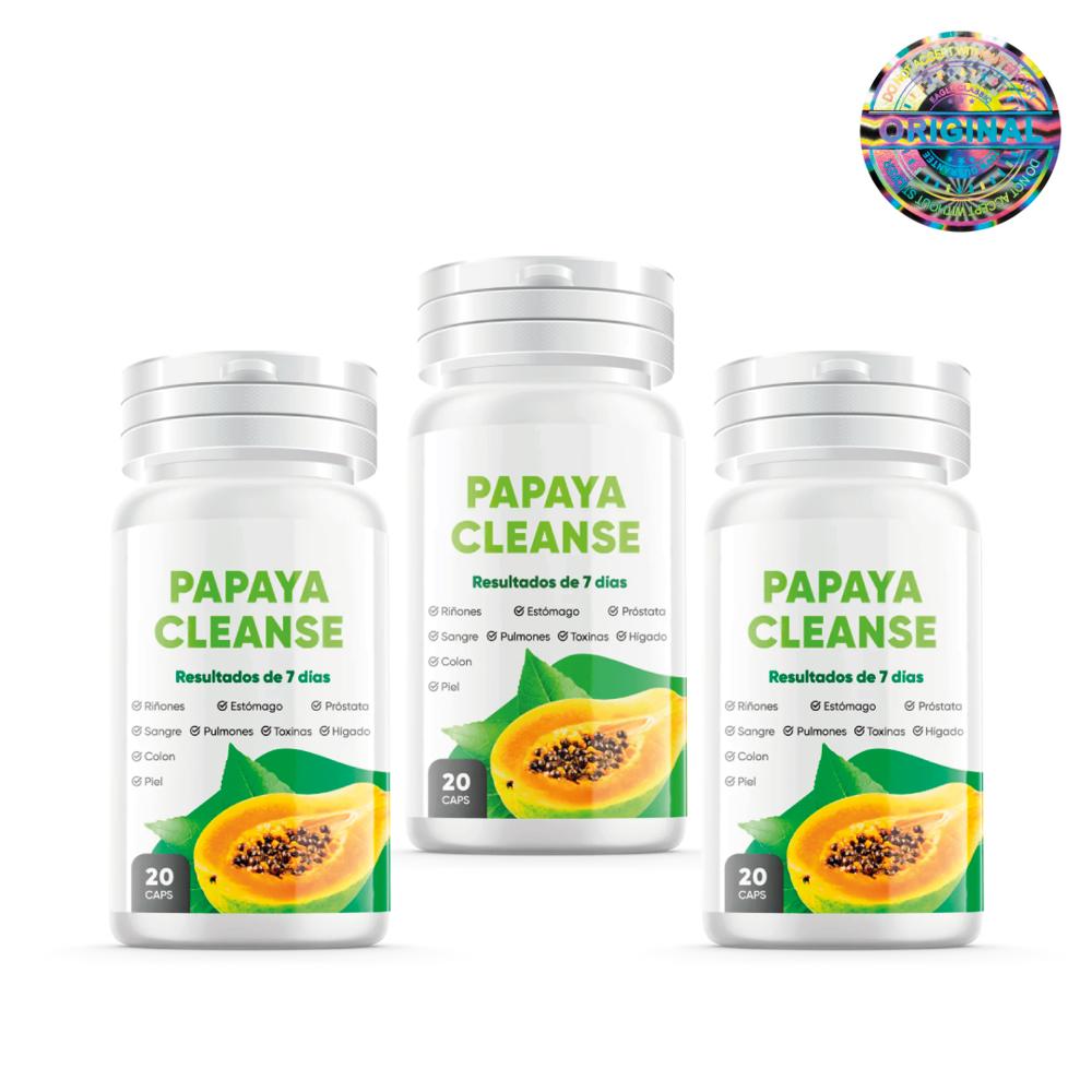 Papaya Cleanse 20 Cápsulas 3 Frasco - Real Plaza