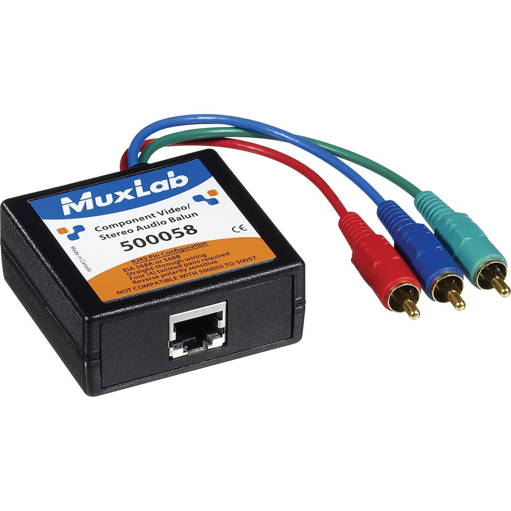 MuxLab 500058 Balun de Video Componente y Audio Estéreo - Transmisión ...