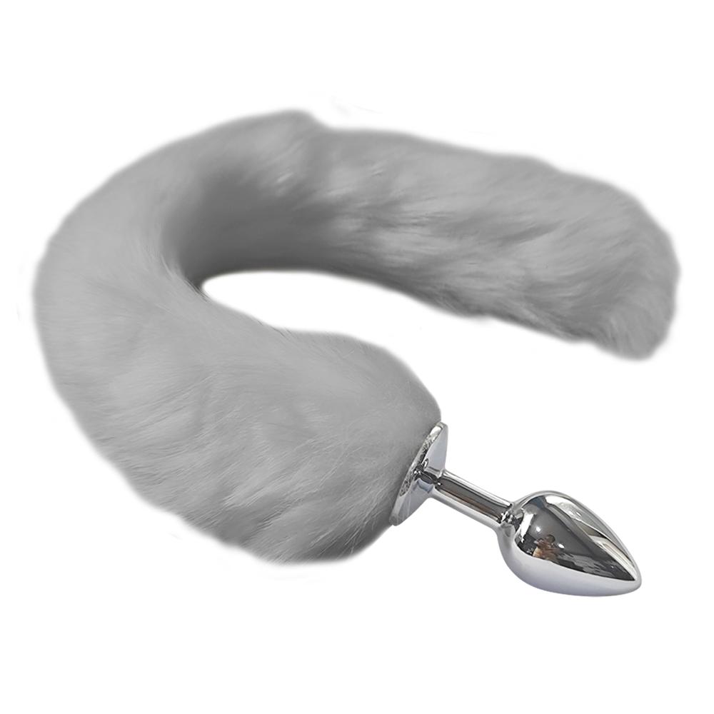 Plug Dilatador Cola de Zorro Gris - Real Plaza