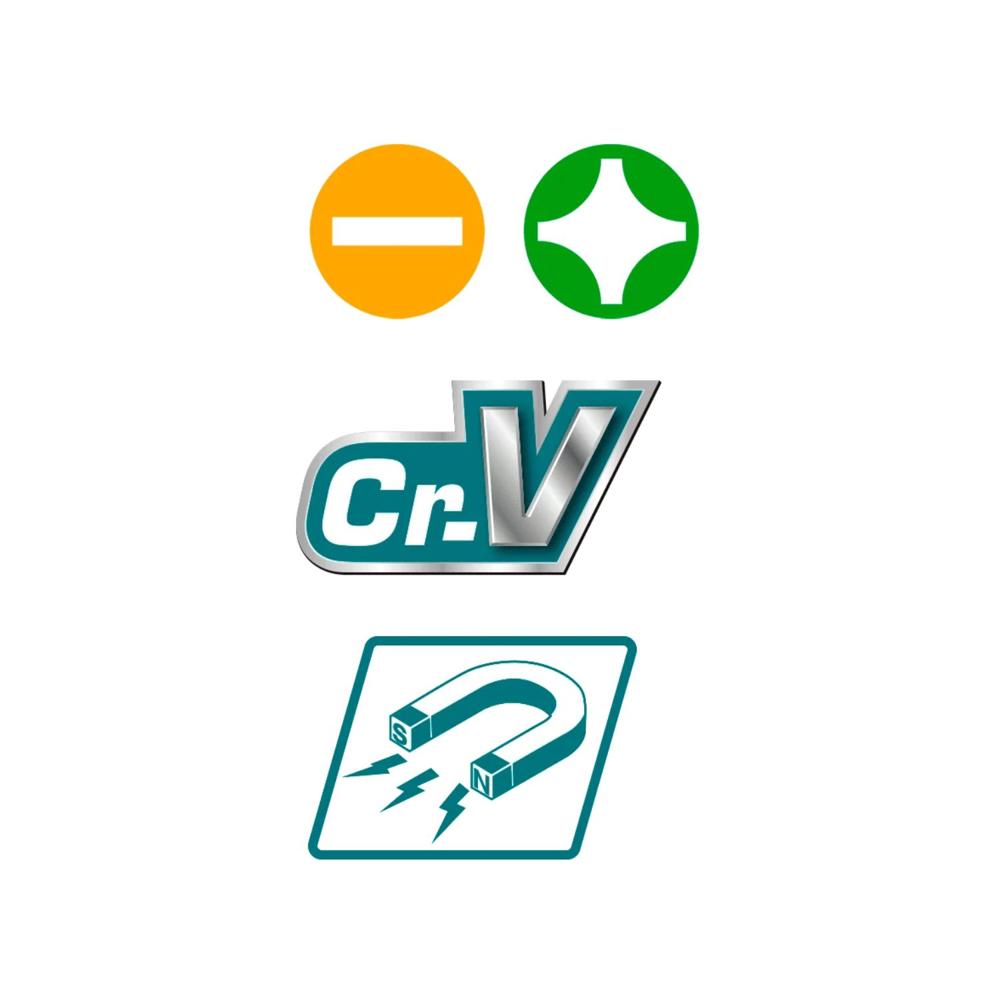 Juego de 14 Desarmadores Total THT250614 - Real Plaza