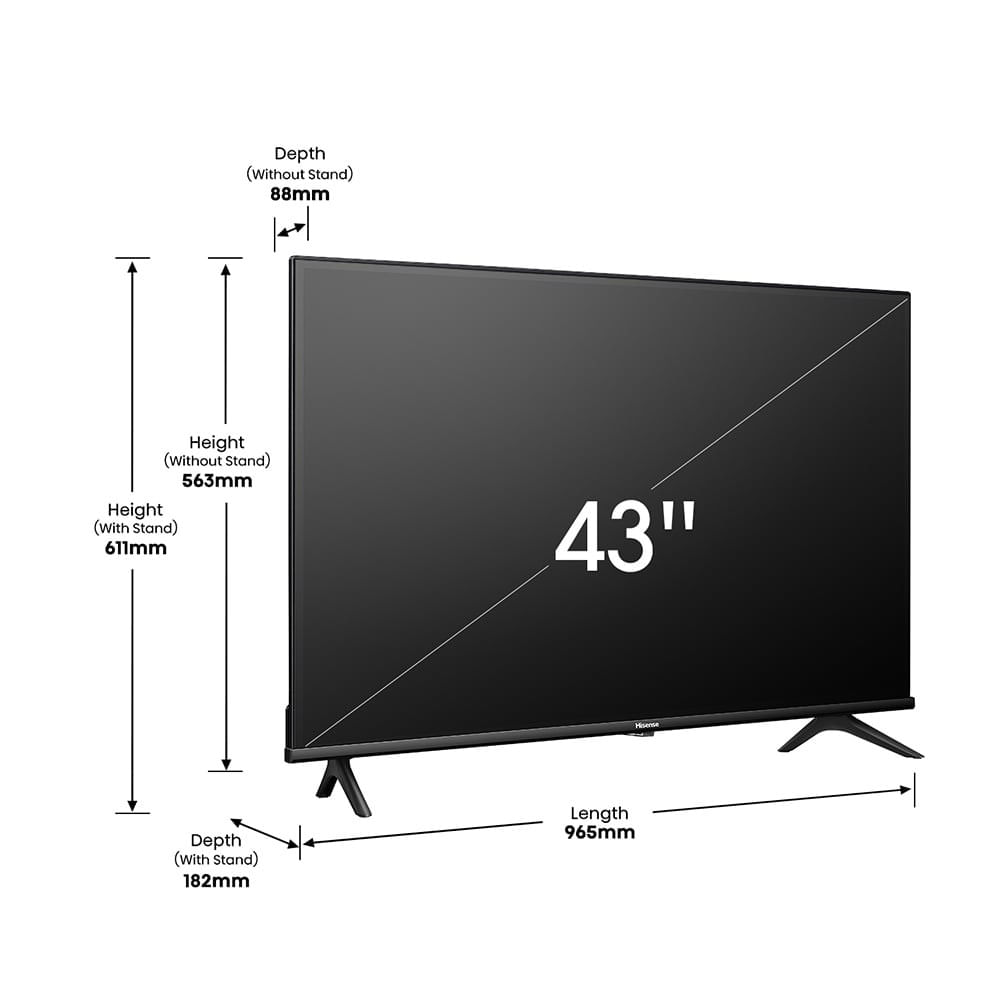 Televisor Hisense LED 43" FHD Smart TV - 43A4K - Real Plaza