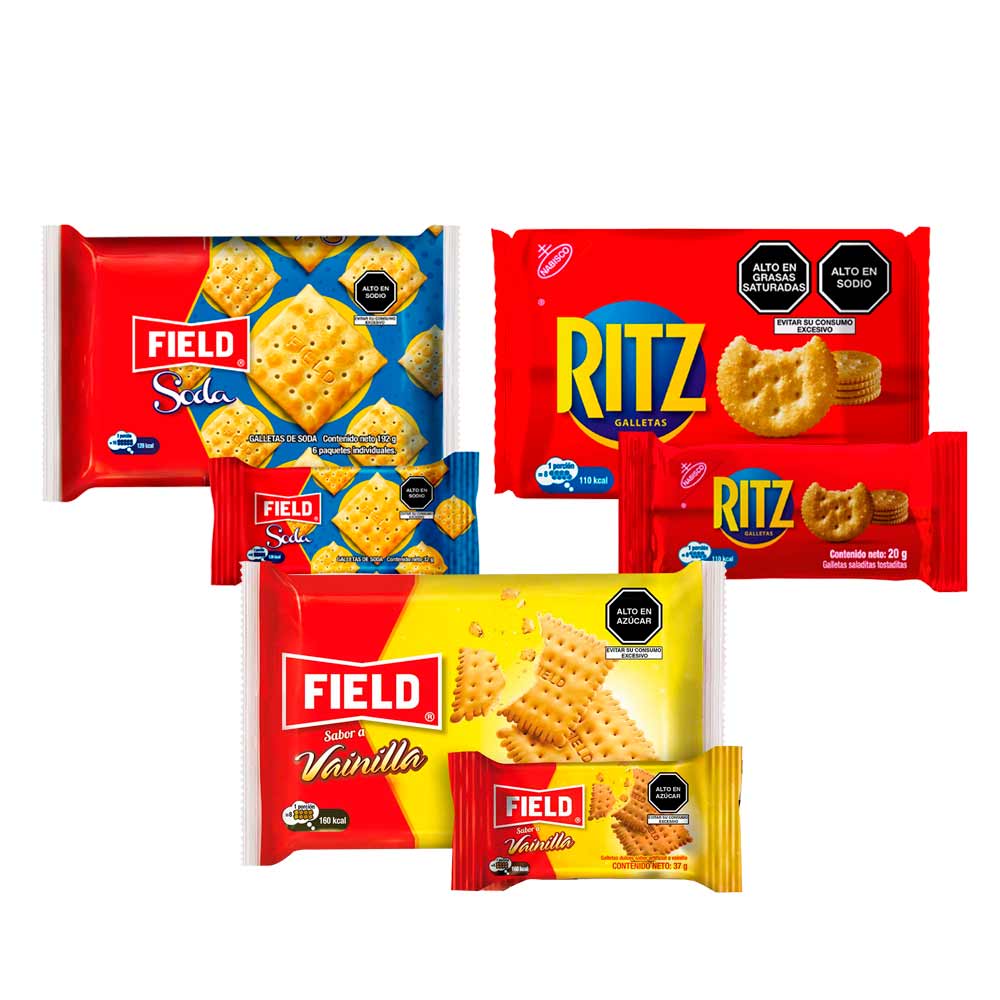Pack FIELD Galletas Saladas Soda 6un + Galletas Saladas Ritz 6un ...