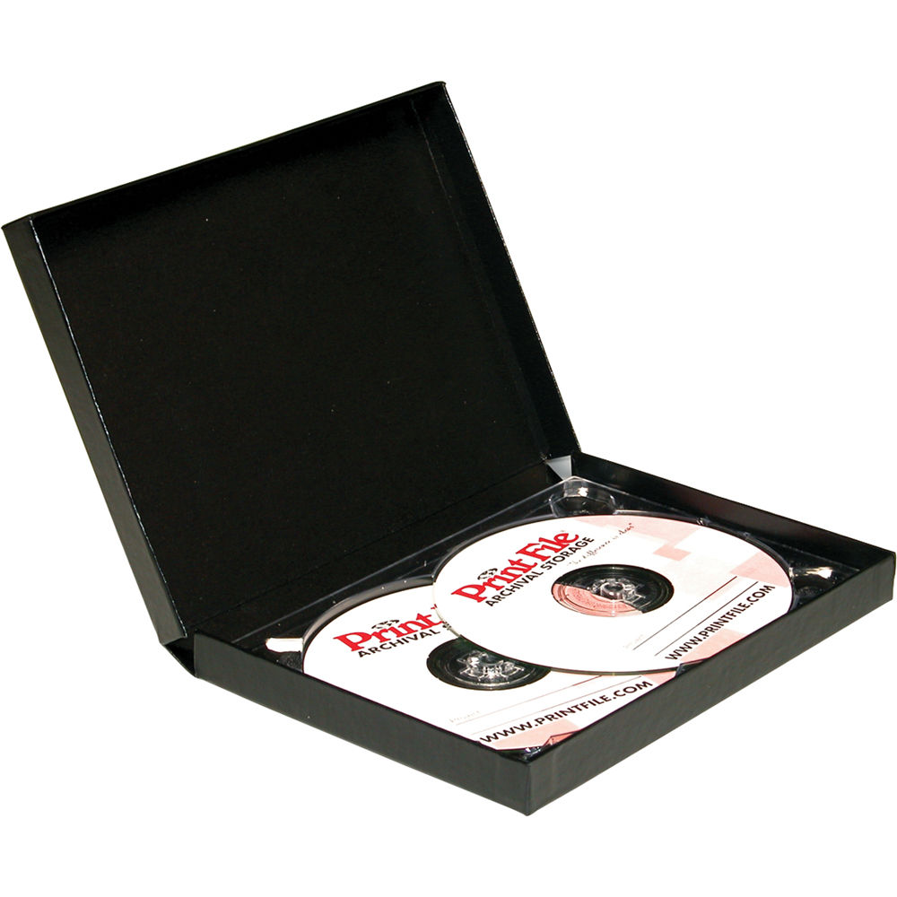 Folios Clamshell Doble CD Print File (Negro) - Real Plaza