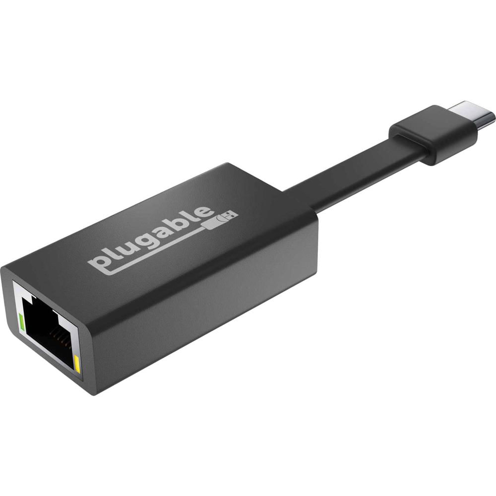Adaptador Plugable USB-C a Ethernet Gigabit - 1 x RJ45, Conector USB-C ...