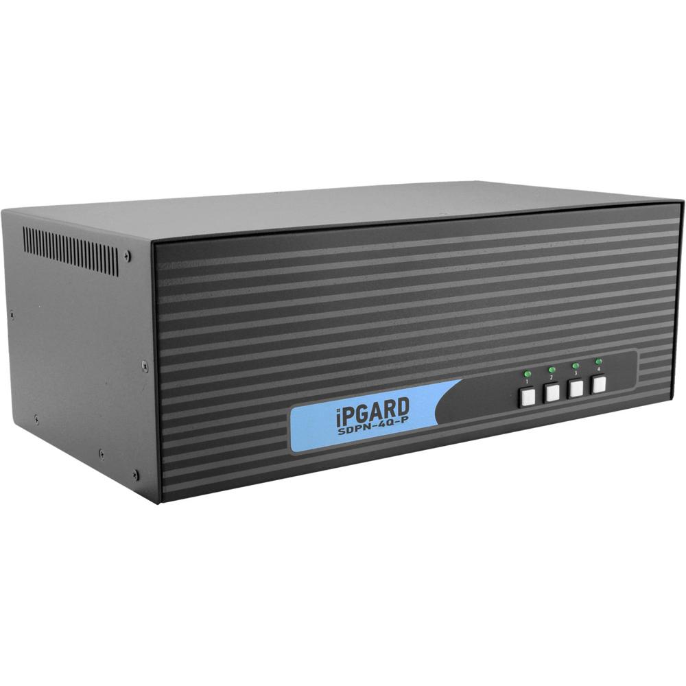 IPGard Switch KVM Seguro 4-Port Quad-Head 4K DisplayPort con Puerto CAC - Real Plaza