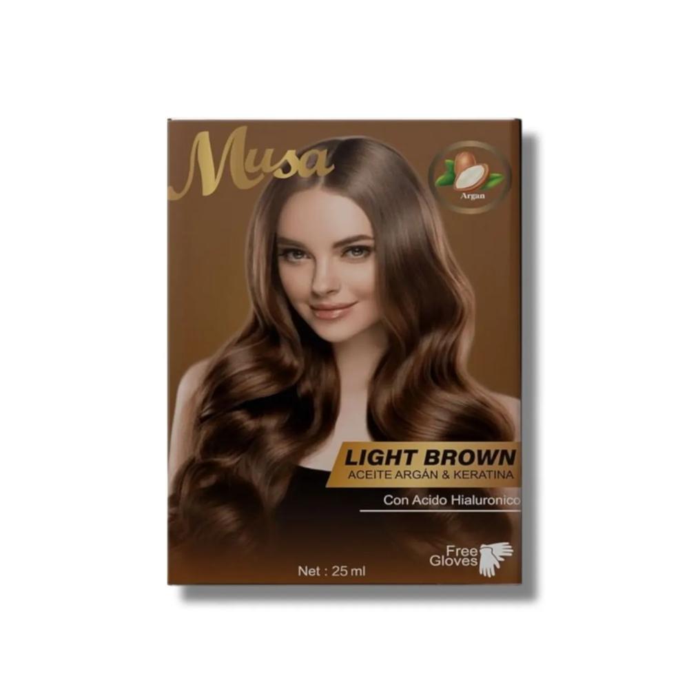 Shampoo Hair Color Musa Tinte Light Brown 25mlx10 - Real Plaza