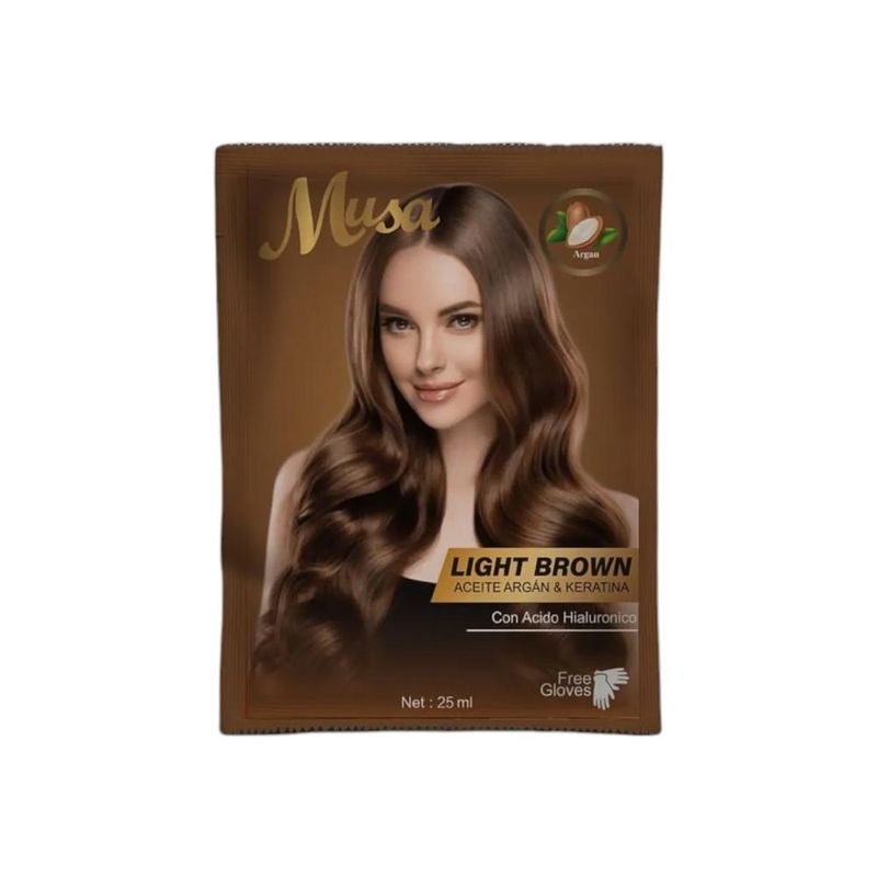 Shampoo Hair Color Musa Tinte Light Brown 25mlx10 - Real Plaza