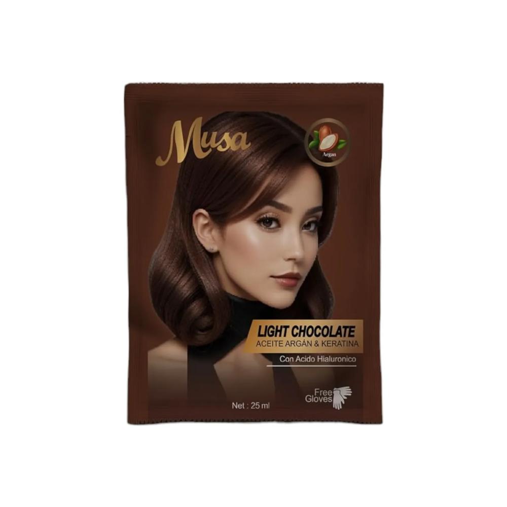 Shampoo Hair Color Musa Tinte Light Chocolate 25mlx10 - Real Plaza