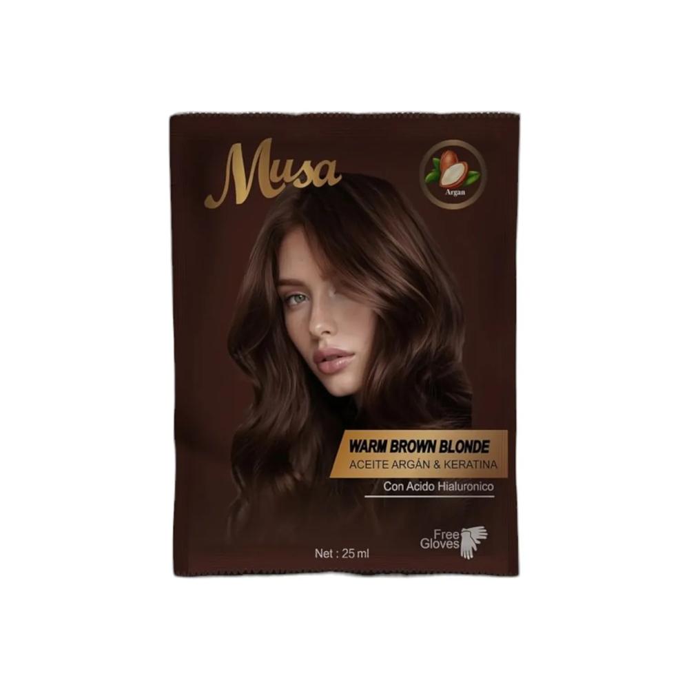 Shampoo Hair Color Musa Tinte Warm Brown Blonde 25mlx10 - Real Plaza