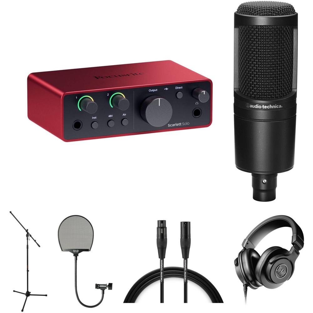 Focusrite Scarlett Solo USB-C Audio Interface (4ta Generación) Kit con ...