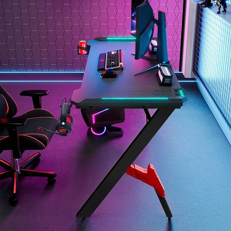 Escritorio Gamer Eléctrico Evox D2104 con Luces LED RGB - Real Plaza