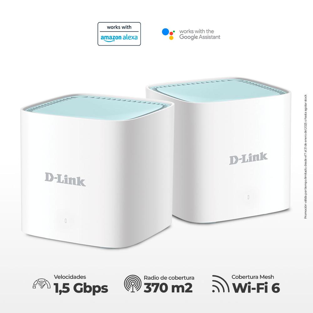 D-LINK M15-2 Router Mesh Wi-Fi 6 AX1500 1 puerto LAN Gigabit - Real Plaza