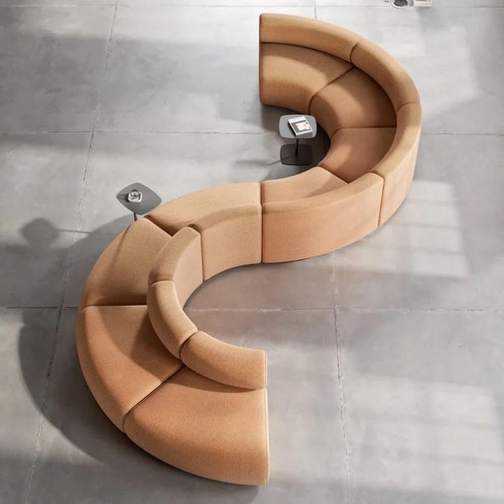 Sofá Gabo Curvo Circular Modular - Marron Claro - Real Plaza