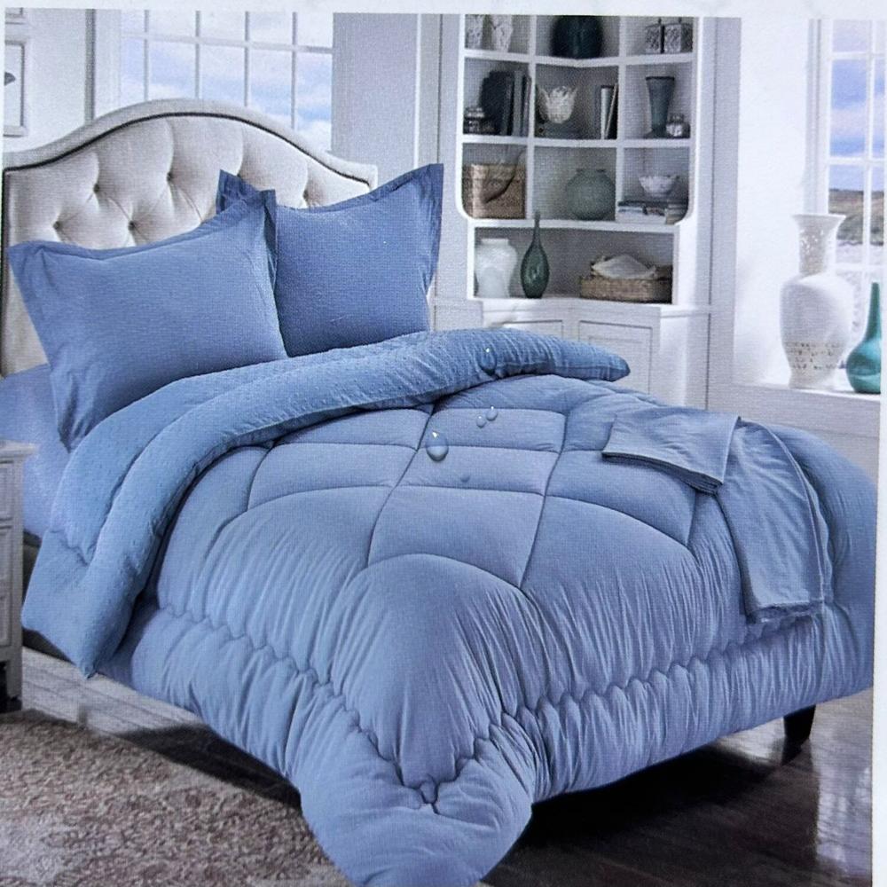 Set edredón Queen antiestrés de 5 pz 100% Algodón - U5 - Real Plaza