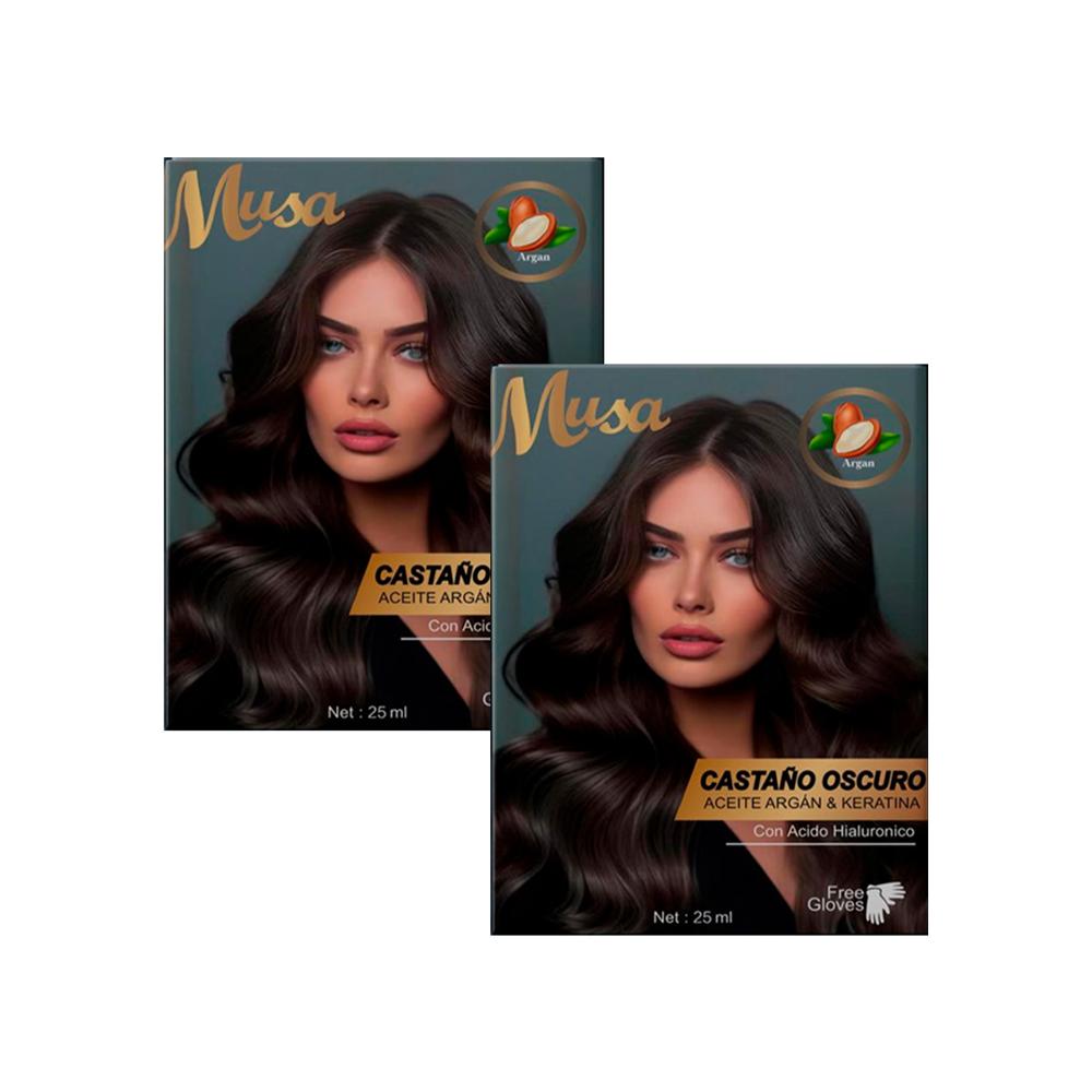Shampoo Tinte Castaño Oscuro 2C 25mlx10 en Sachets Musa 2 und - Real Plaza
