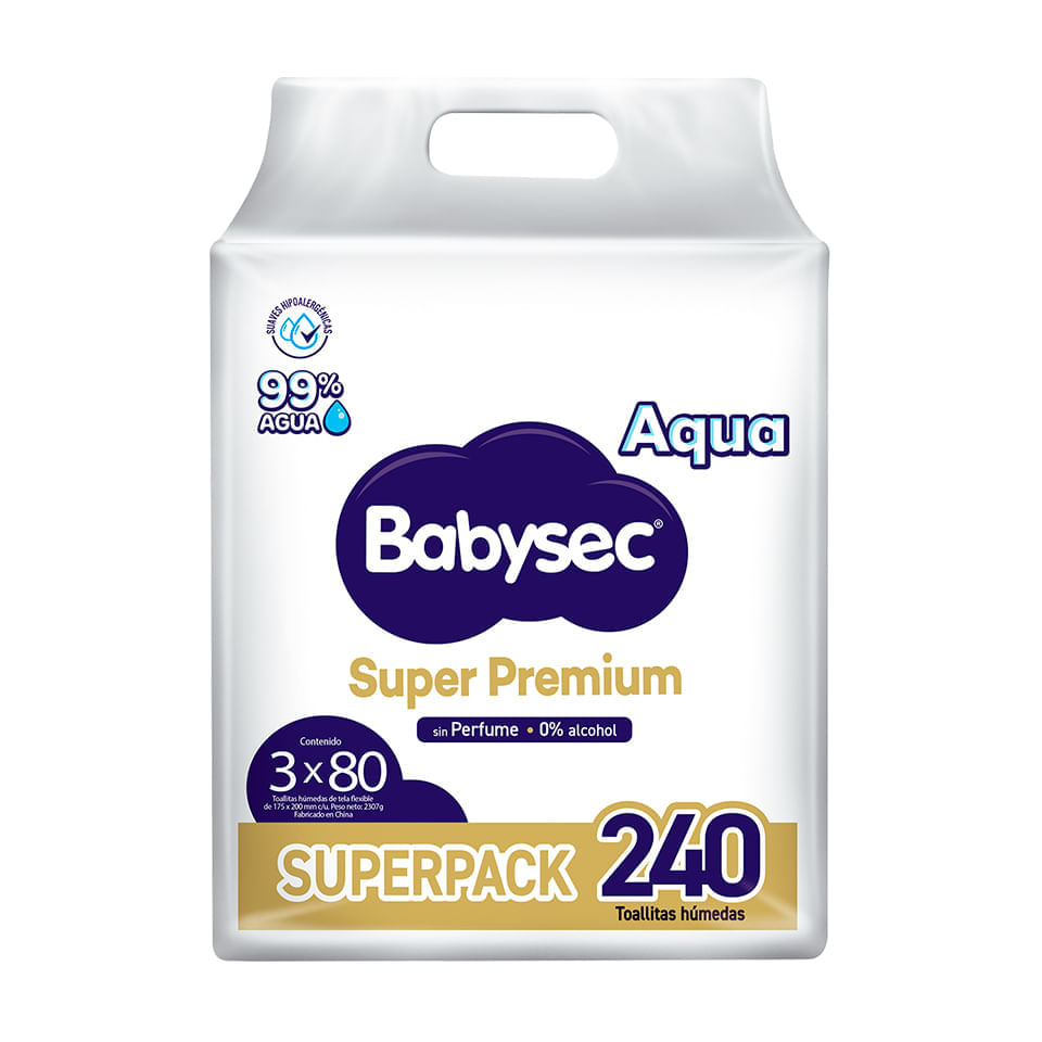 Toallitas Húmedas BABYSEC Super Premium Paquete 240un - Real Plaza
