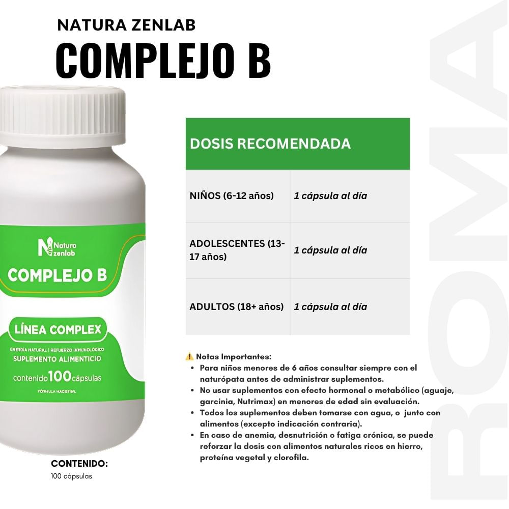 COMPLEJO B COMPLEX 300MG ZENLAB - Real Plaza