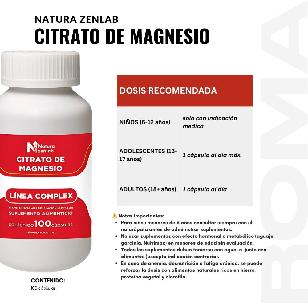 CITRATO DE MAGENSIO COMPLEX 400MG ZENLAB - Real Plaza