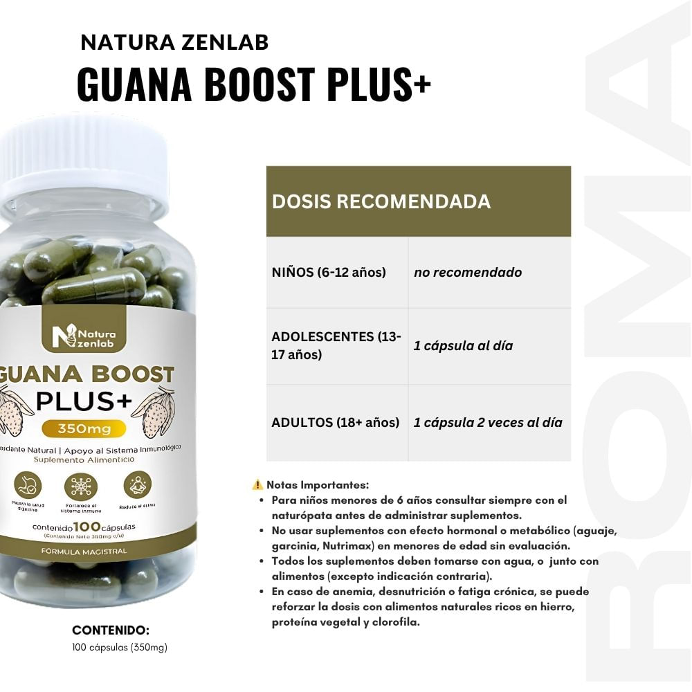 PACK 2 GUANA BOOST PLUS+ 700MG ZENLAB - Real Plaza