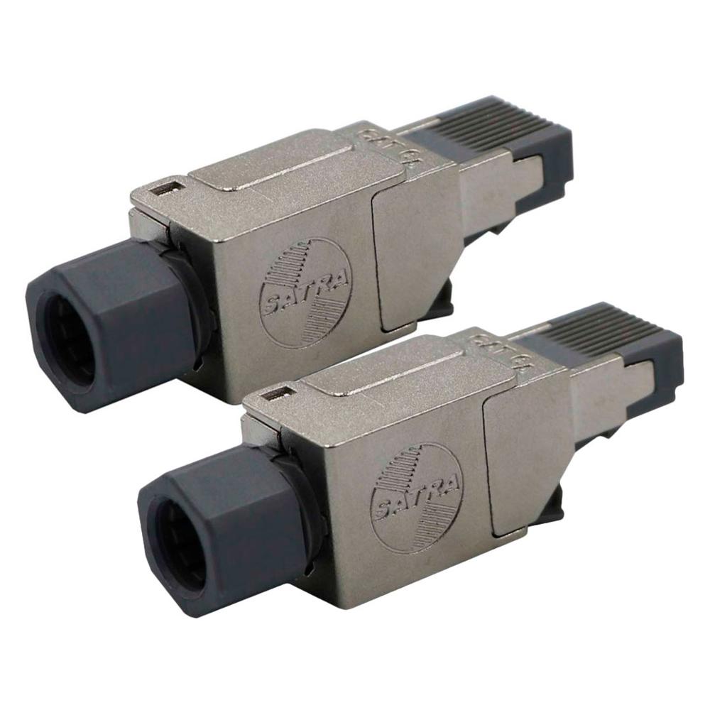 SATRA 103040001-2 2-PACK PLUG CONECTOR RJ45 CAT6A Blindado - Real Plaza