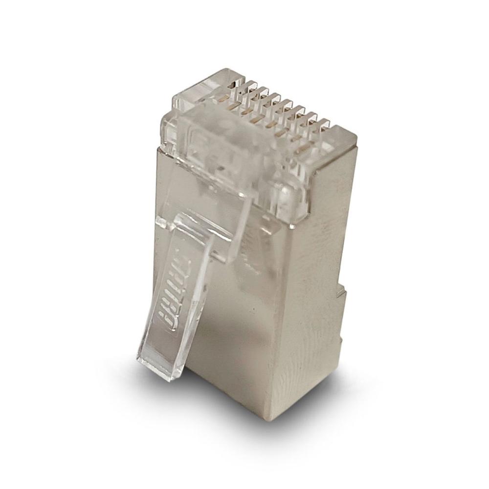 SATRA 102040003 100-PACK PLUG CONECTOR RJ45 CAT6 Apantallado - Real Plaza