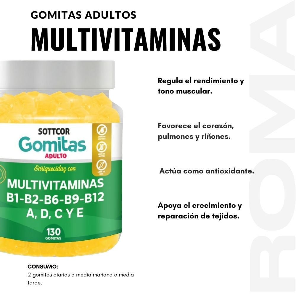PACK 2 GOMITAS GOFOS PARA NIÑOS + MULTIVITAMINAS ADULTOS 260 UND - Real ...