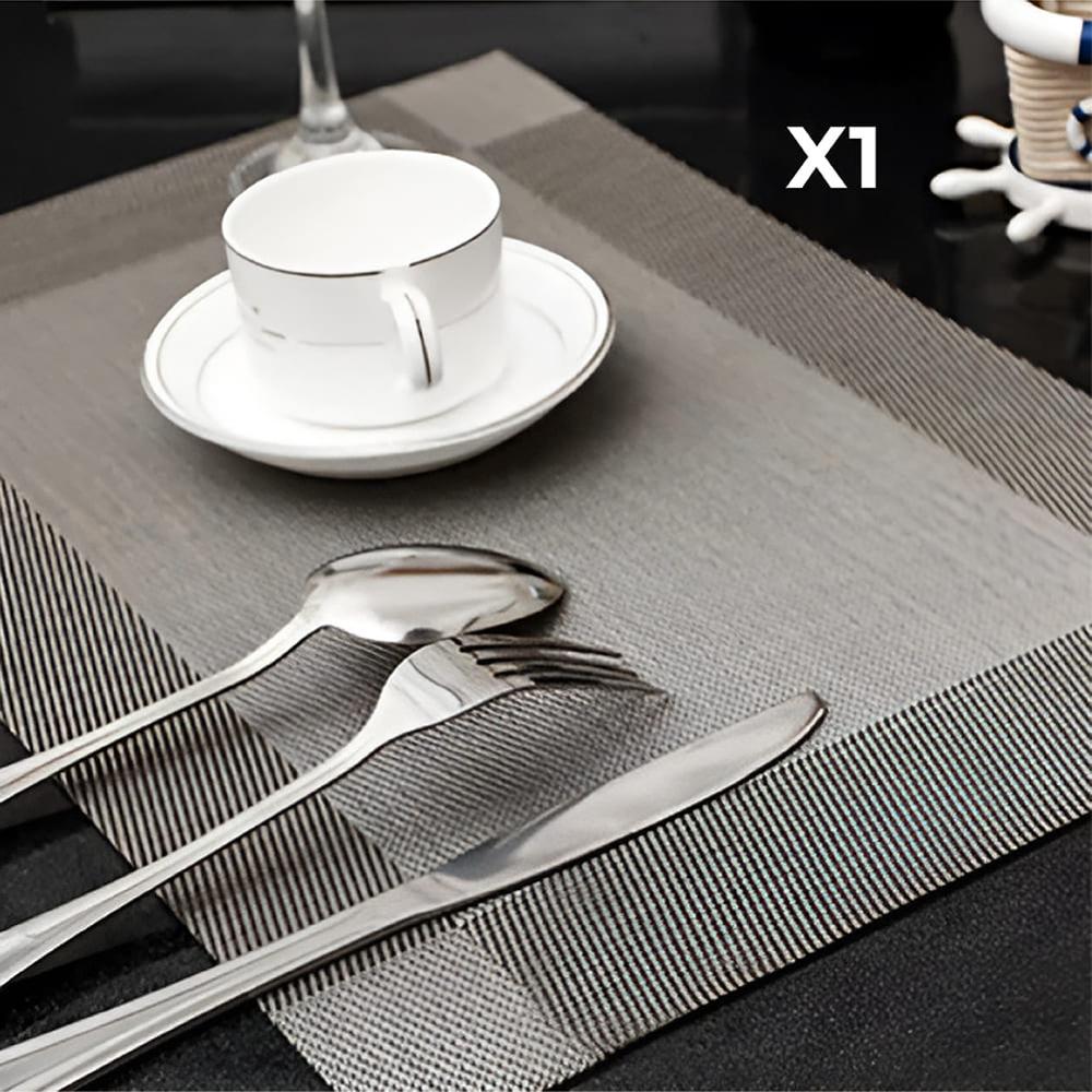 Mantel individual Rectangular Set x 1 Easy&Home Marrón Oscuro - Real Plaza