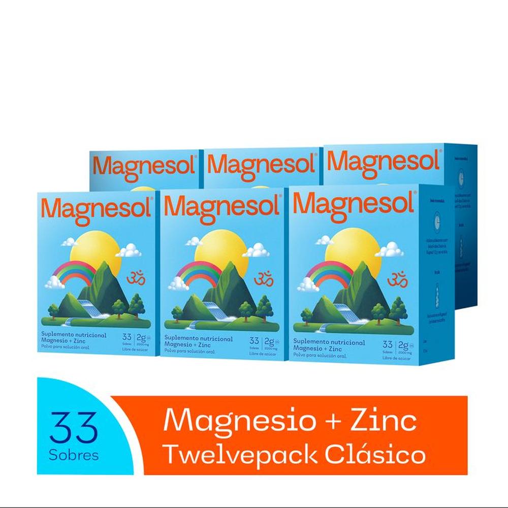 Pack 6 Cajas Magnesol Clásico - Magnesio + Zinc - Real Plaza