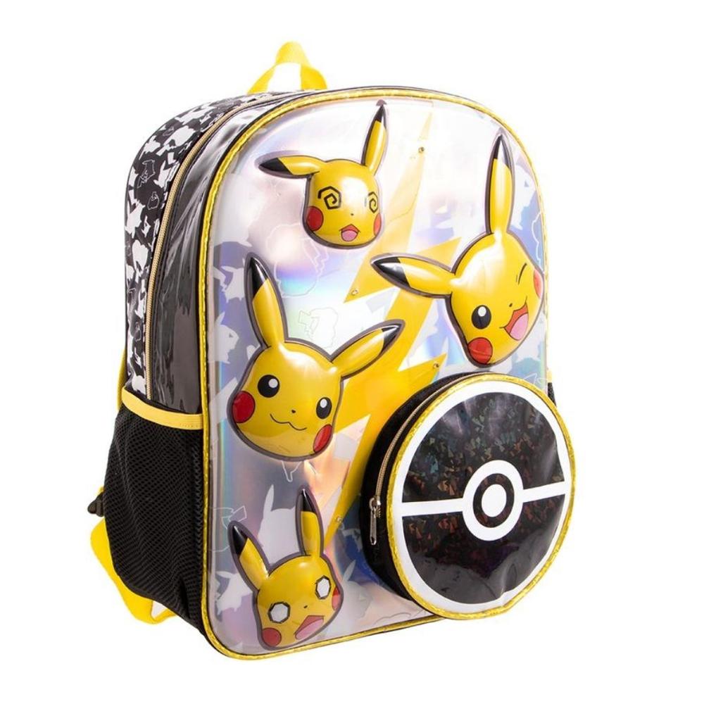 Mochila Escolar Oficio Pokemon 3D Pikachu con luces - Real Plaza