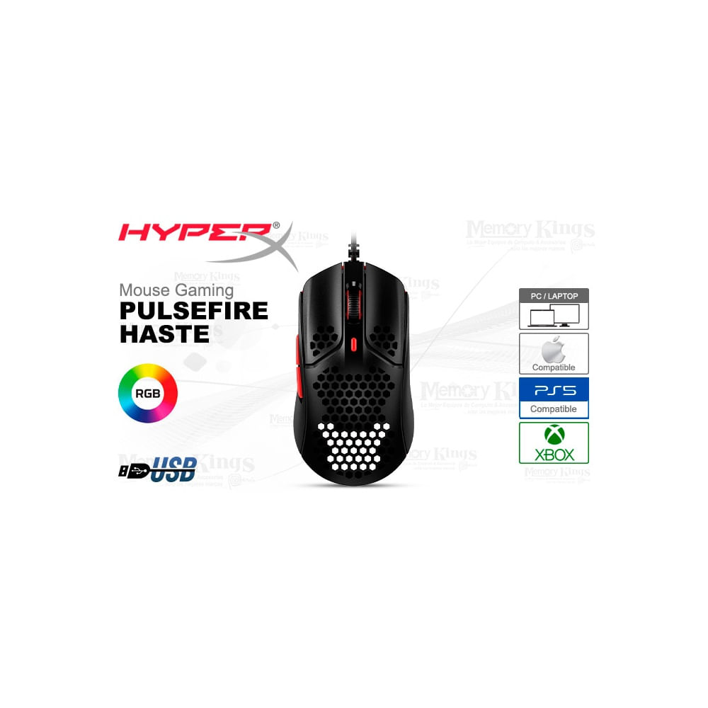 Mouse Gaming Hyperx Pulsefire Haste Rgb 16K, Negro, Ultraligero Y ...