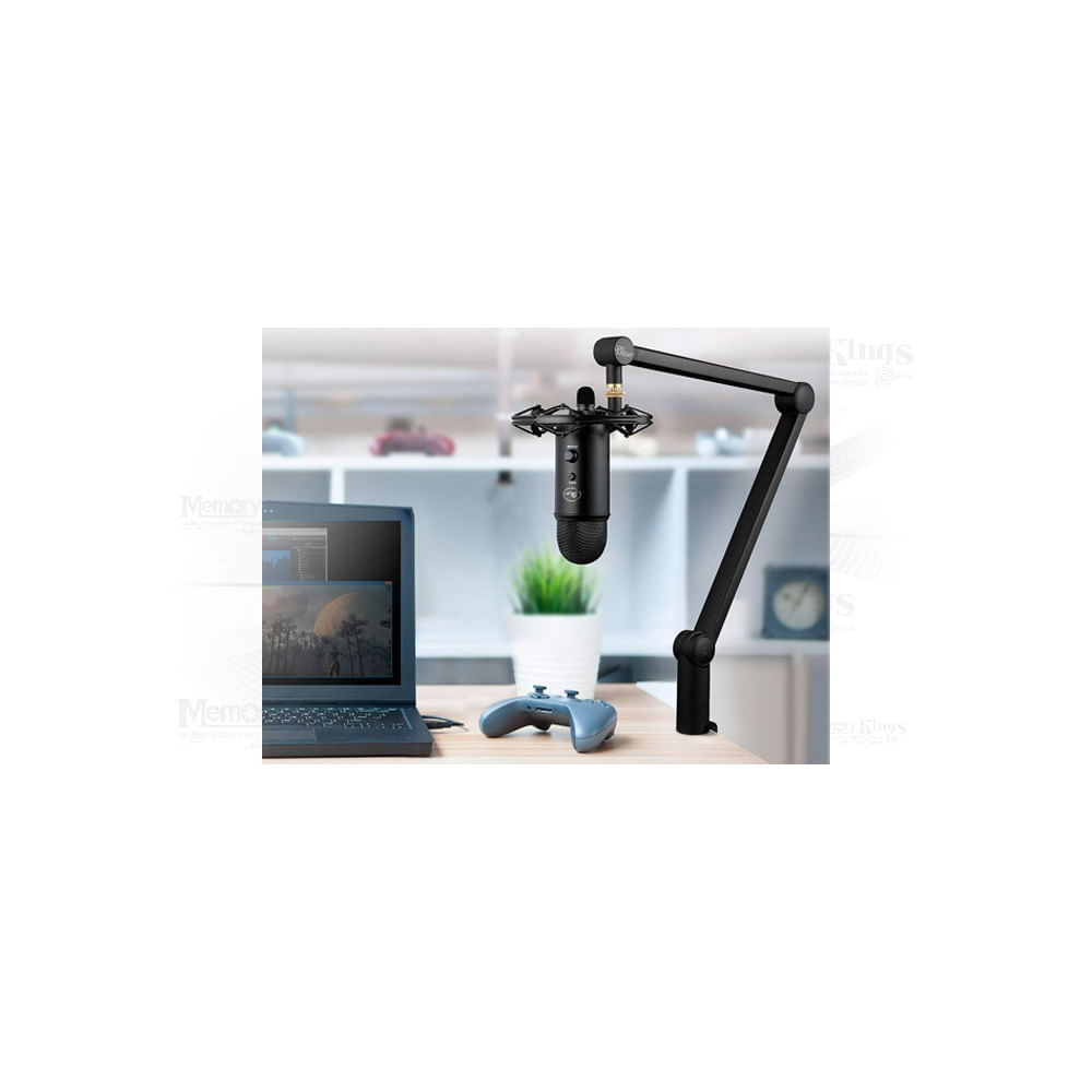 Micrófono Blue Yeticaster Usb Con Soporte Radius Iii - Color Negro, Ideal Para Streaming Y ...