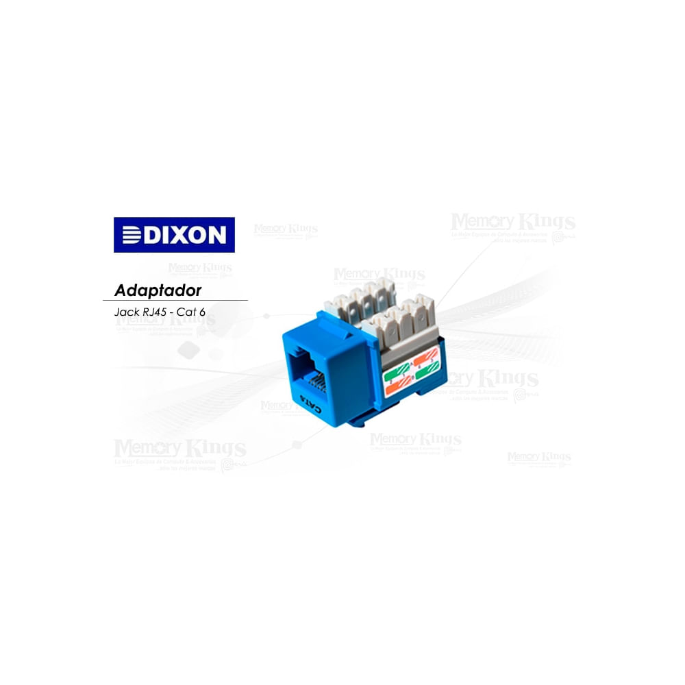 Adaptador Jack Rj45 Cat 6 Dixon 180° Azul - Conexión Ethernet De Alta ...