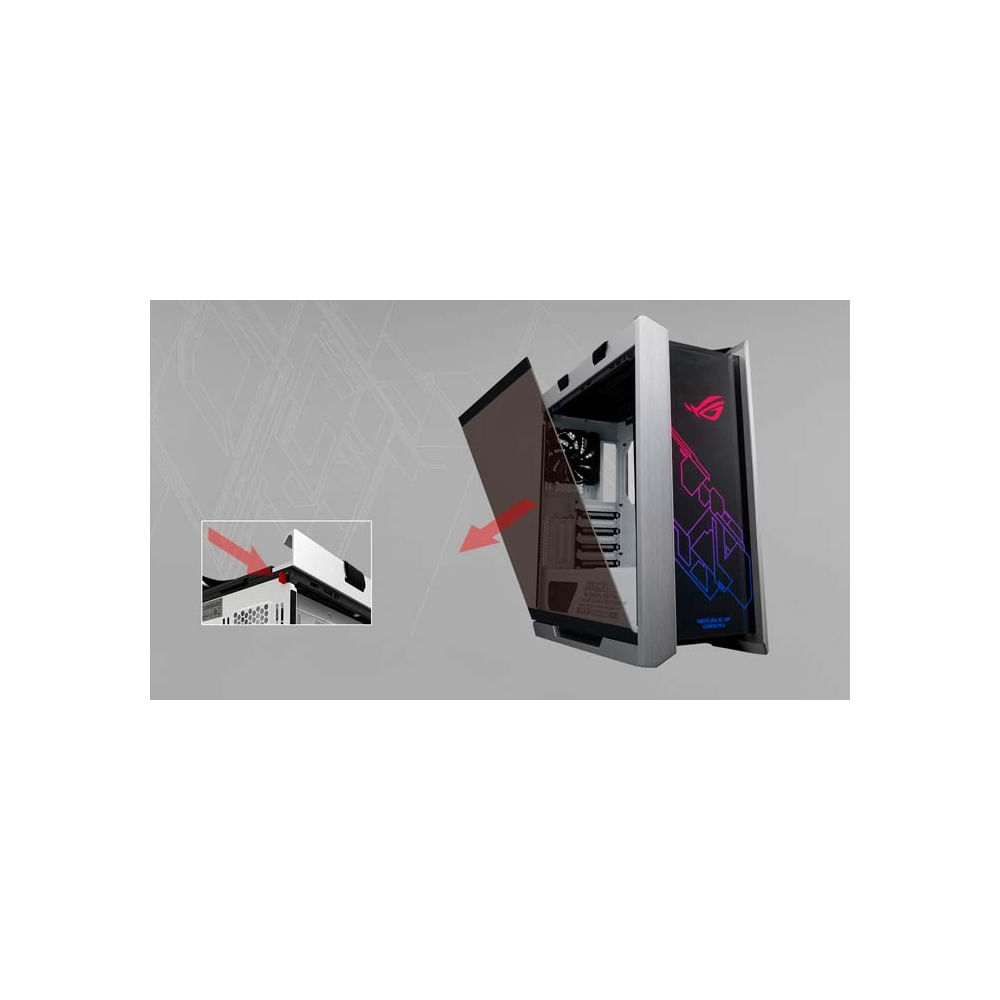 Caja Mid Tower Asus Rog Strix Helios Rgb Plata Con Iluminación ...