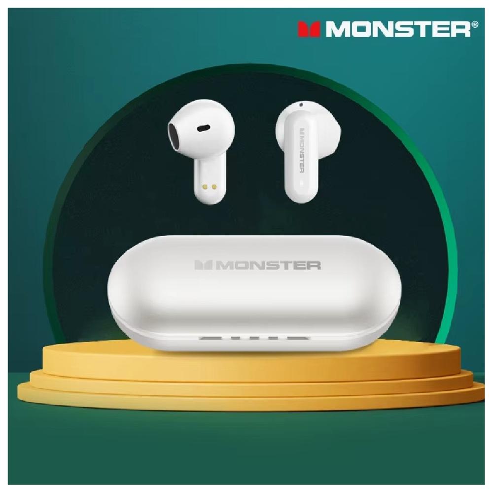 Audífonos Bluetooth Gamer Monster XKT25 Blanco Pack x 2 Unidades - Real ...