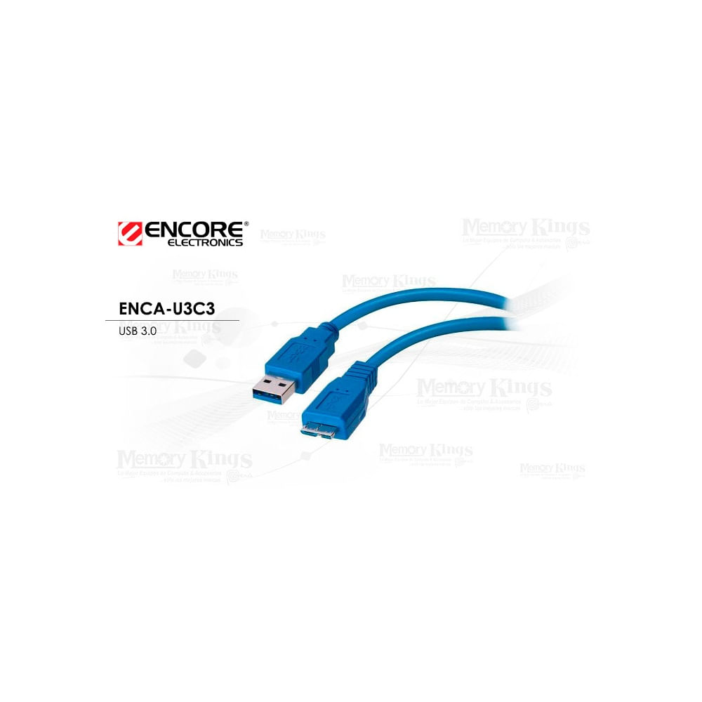 Cable Usb 3.0 Encore Enca-U3C3 Para Disco Duro Externo, Alta Velocidad ...