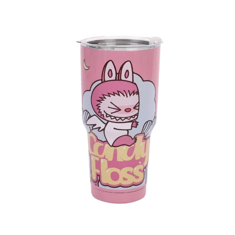 Vaso De Acero Inoxidable De 1200 ml Con Pajilla Y Diseño Labubu Rosa ...