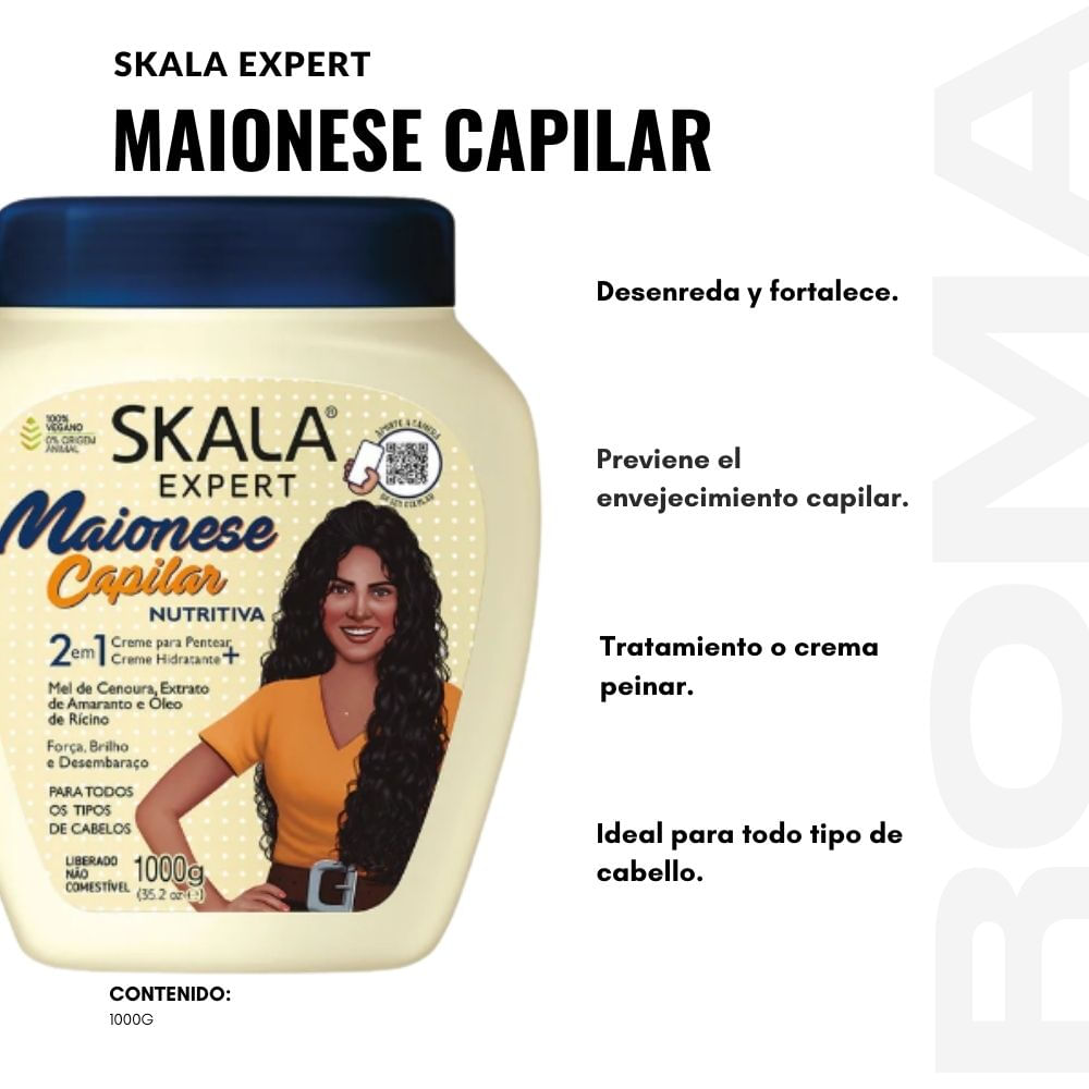 PACK 3 CREMA TRATAMIENTO CAPILAR SKALA MAYONESA NUTRITIVA - Real Plaza