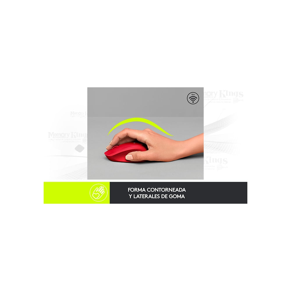 Mouse Inalámbrico Logitech M280 Rojo Ergonómico Con Diseño Compacto Y ...