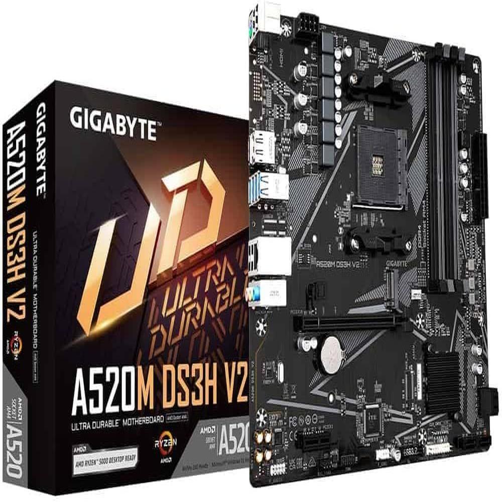 Motherboard Gigabyte A520M DS3H V2 rev 1 0 AM4 DDR4 HDMI DP HD Audio ...