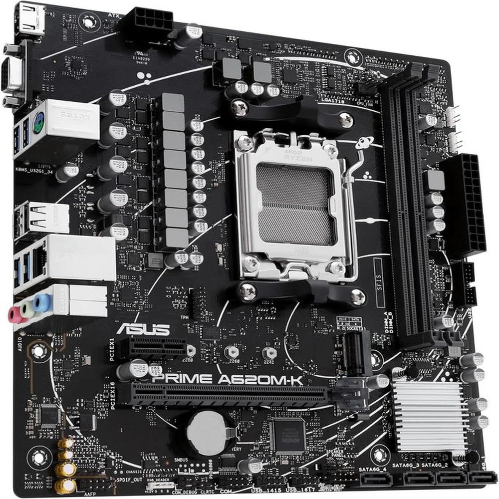 Motherboard ASUS PRIME A620M-K Chipset AMD A620 AMD AM5 Micro ATX ...