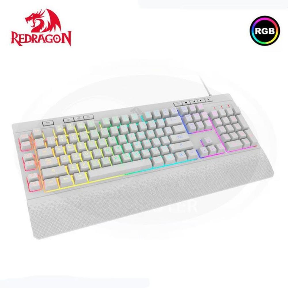 Teclado Redragon SHIVA Spanish K512W-RGB-SP WHITE - Real Plaza