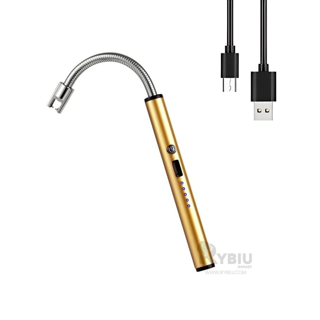 Encendedor Tecnologico Diseño Moderno Dorado | RealPlaza.com - Real Plaza