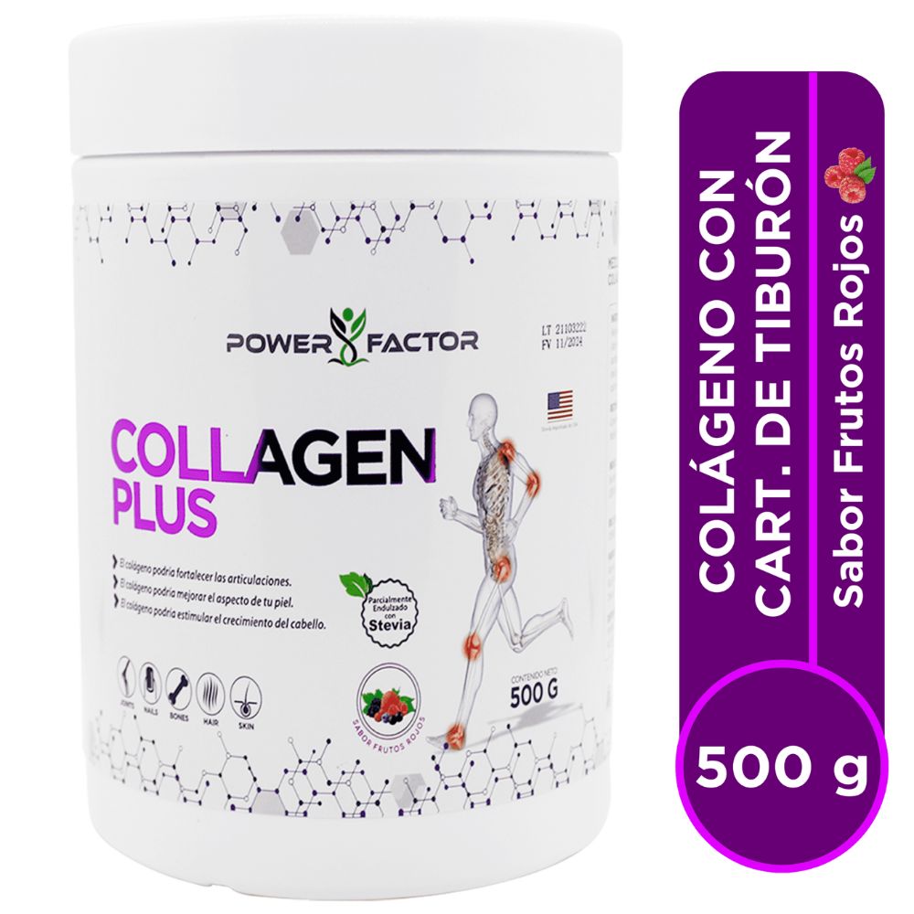 Colágeno Power Factor Polvo Collagen Plus Frasco 500 G FLF - Real Plaza