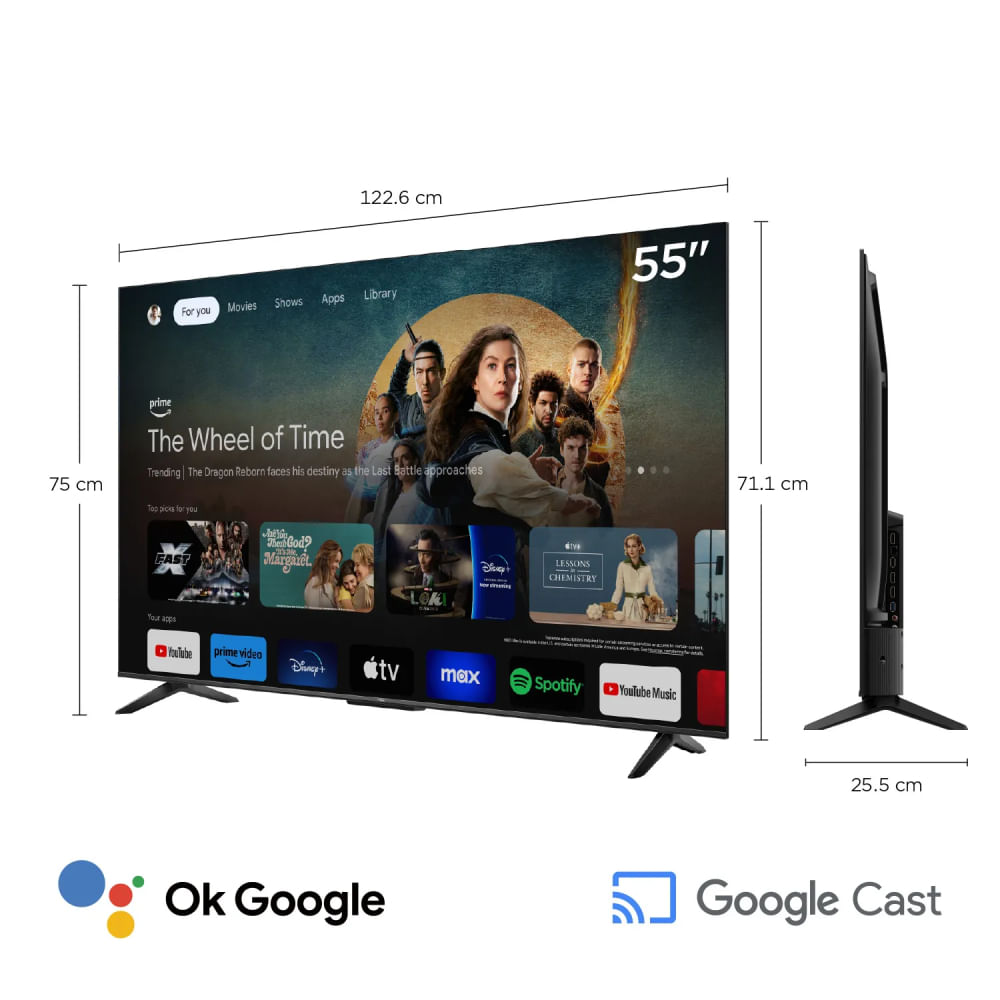 Televisor TCL 55 pulgadas Qled 4k 55t6c | RealPlaza.com - Real Plaza