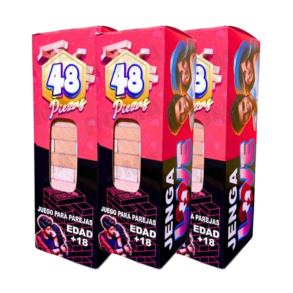 PACK 3 JENGA PAREJAS - JENGA DEL AMOR - JENGA PARA ADULTOS - Real Plaza