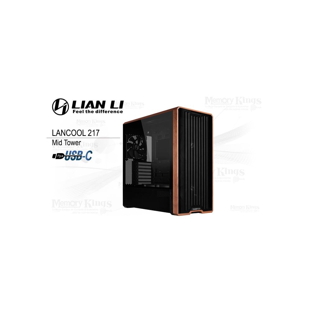 Case Mid Tower Lian Li Lancool 217 - Espacio para 5 ventiladores, dise ...