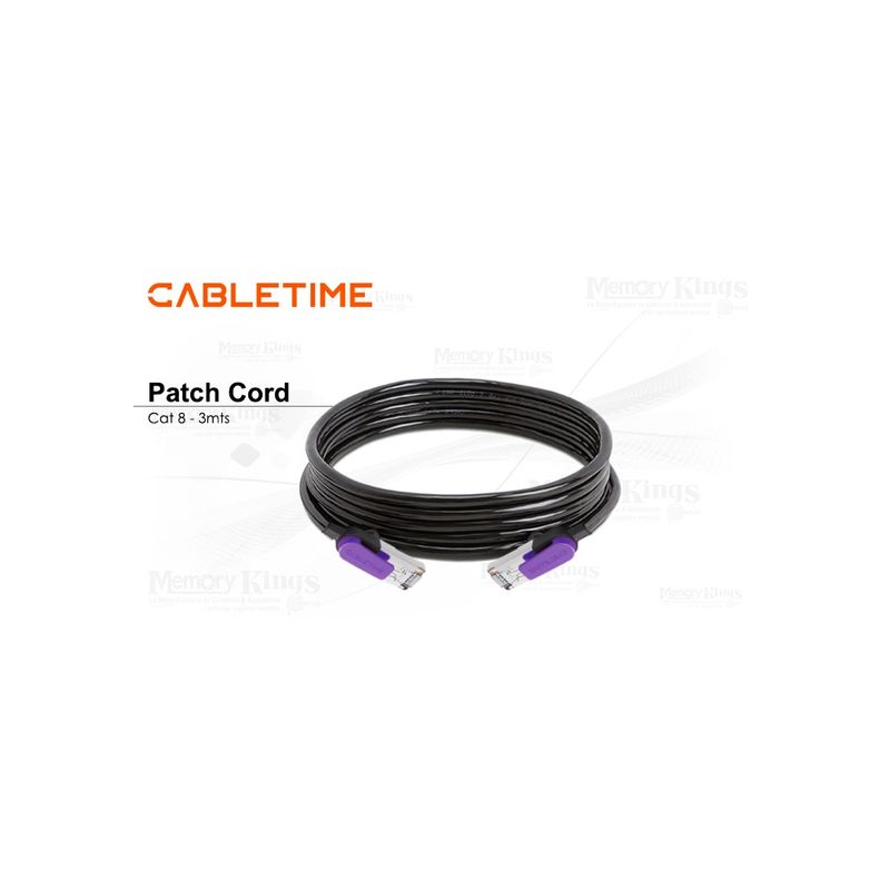 Cable de red Cat 8 CABLETIME de 3 metros - Alta velocidad y rendimient ...